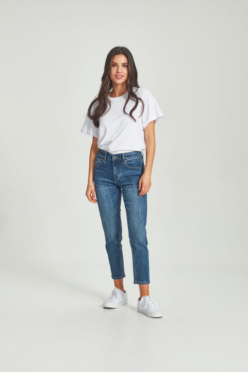 Kailey Short Stuff Jean - Dark Blue – Harlos